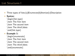 LaTeX-Presentation | PDF | Desktop Publishing | Computer Software and Applications