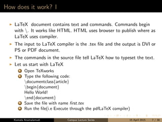 LaTeX-Presentation | PDF | Desktop Publishing | Computer Software and Applications
