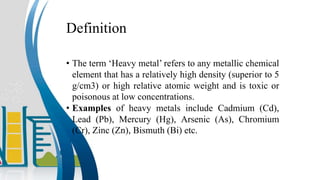Toxicity of Heavy Metals | PPTX