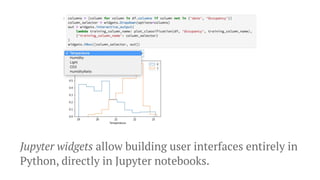 Jupyter widgets for human in the loop data science | PPT