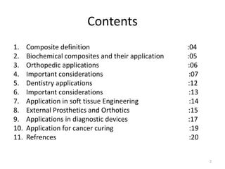 application of composite material in biomedical fild | PPTX