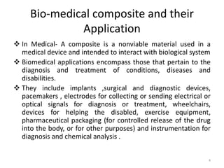 application of composite material in biomedical fild | PPTX