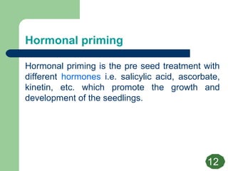 SALT TOLERANCE IMPROVEMENT OF HORTICULTURAL CROPS THROUGH SEED PRIMING | PPT