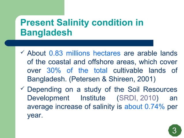 SALT TOLERANCE IMPROVEMENT OF HORTICULTURAL CROPS THROUGH SEED PRIMING | PPT