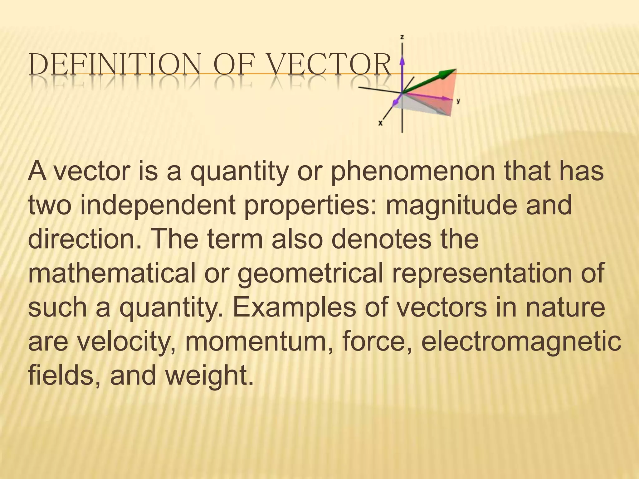 Real Life Application of Vector | PPTX