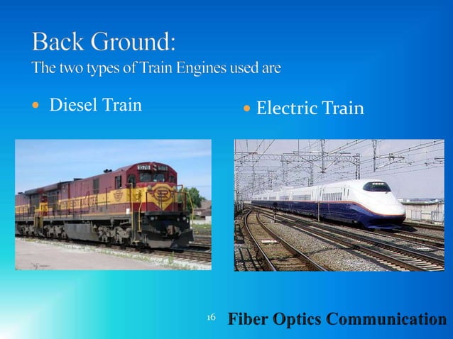 Fiber optic used in modern trains | PPTX | Rail Travel | Travel Type