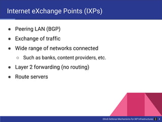 DDoS Defense Mechanisms for IXP Infrastructures | PDF