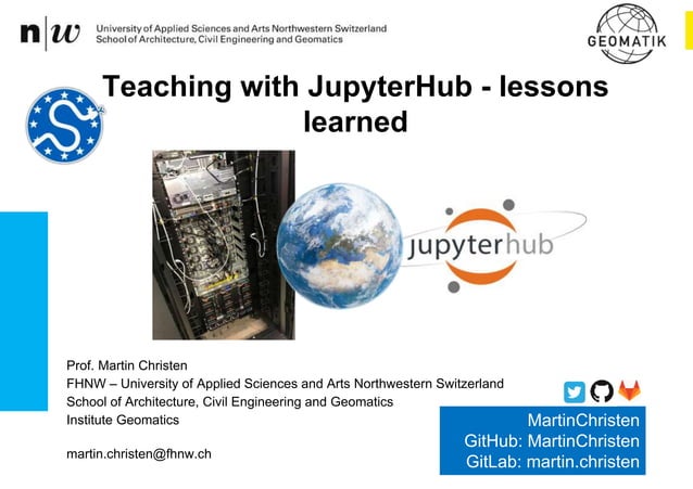 Teaching with JupyterHub - lessons learned | PPT