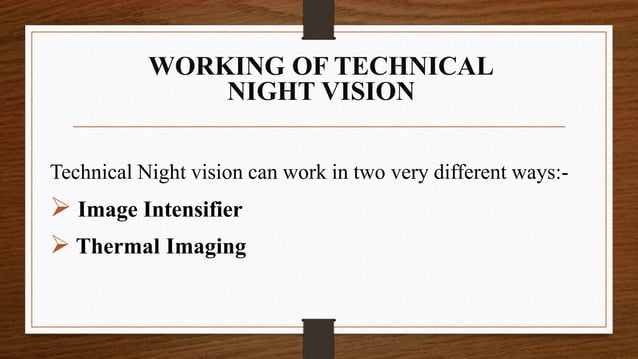 Night Vision Technology | PPT