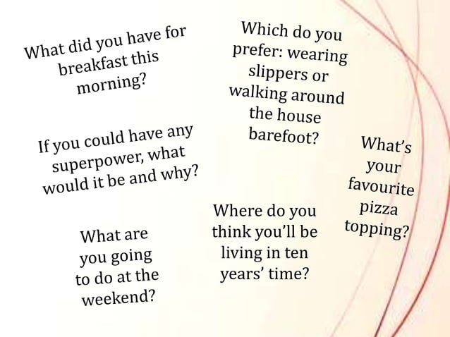 Prep-free speaking activities | PPT