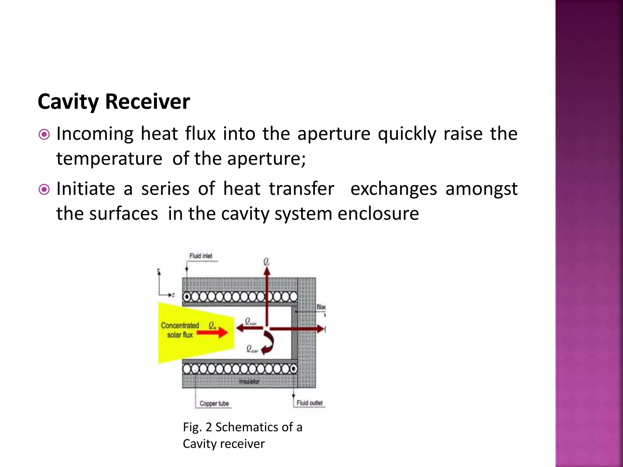 Heat and fluid flow analysis in Cylindrical Solar Cavity Receiver ...