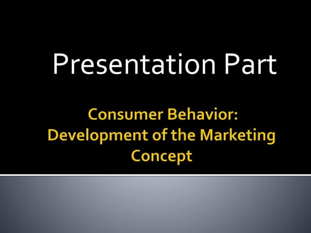 Consumer Behavior | PPT