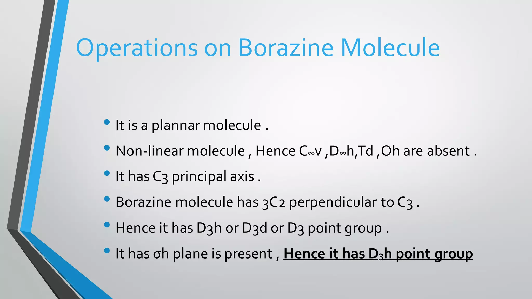 Point Group Borazine and Bis(benzene)chromium | PDF