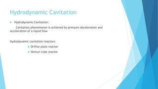 Application of Hydrodynamic cavitation as advanced oxidation process to ...