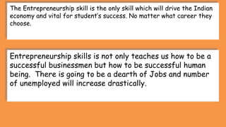 Entrepreneurship For Kids | PPTX