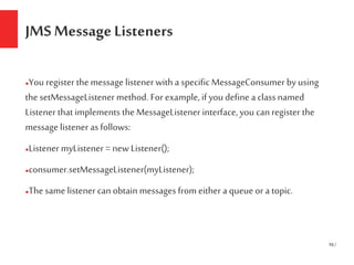 Messaging Frameworks using JMS | PPT