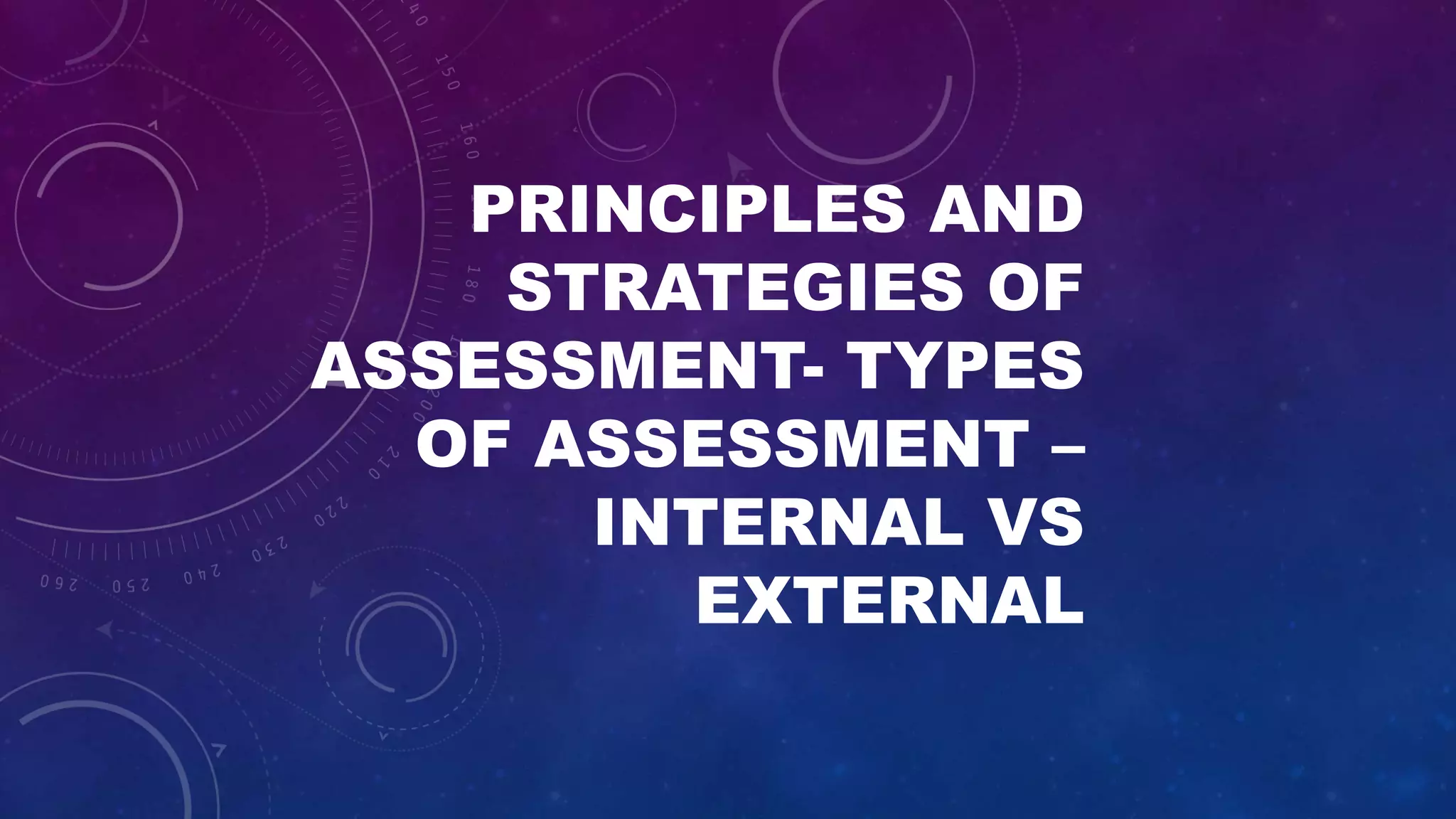 principles and strategies of assessment | PPTX