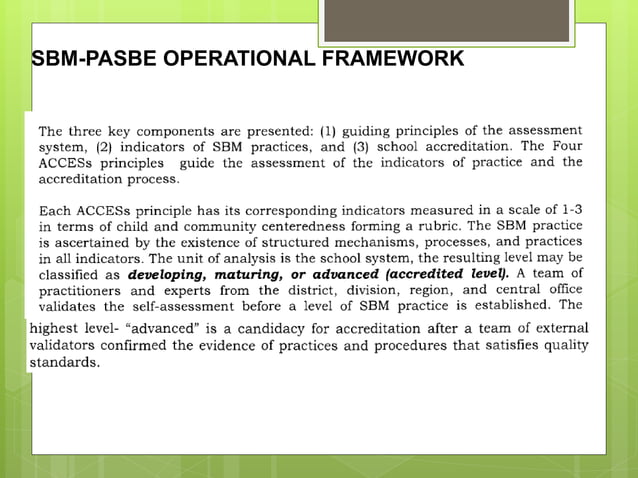 ORIENTATION ON THE SCHOOL-BASED MANAGEMENT | PPTX