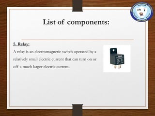 Temparature sensor relay switching circuit | PPTX