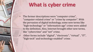 Cyber crime and security | PPTX