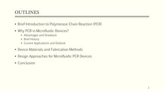 Microfluidic PCR Devices for DNA Amplification Presentation | PPTX