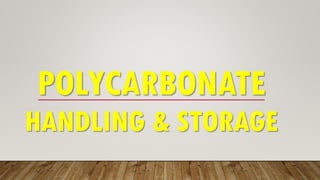 Polycarbonate | PDF