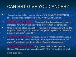 HORMONE REPLACEMENT THERAPY IN POSTMENOPAUSAL FEMALE | PPT
