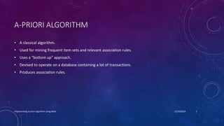 Association Rule Mining Using WEKA | PPTX