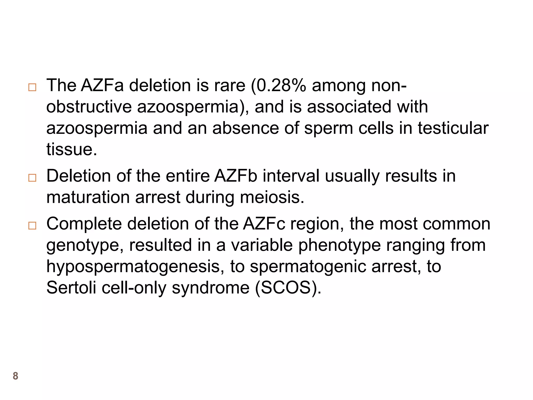 Insight into AZF region of y chromosome and male infertility | PPTX