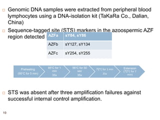 Insight into AZF region of y chromosome and male infertility | PPTX