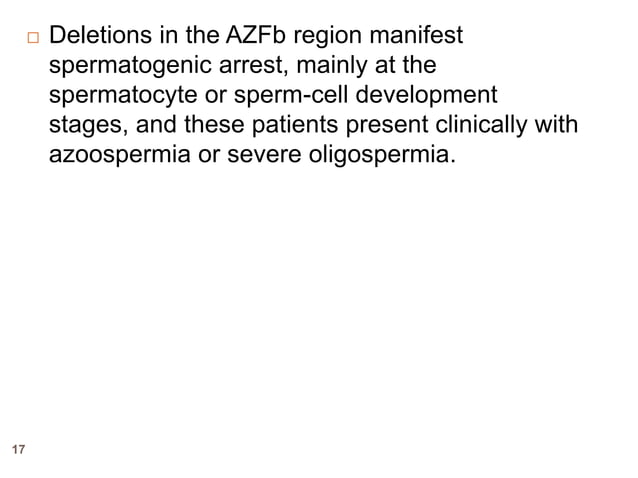 Insight into AZF region of y chromosome and male infertility | PPTX