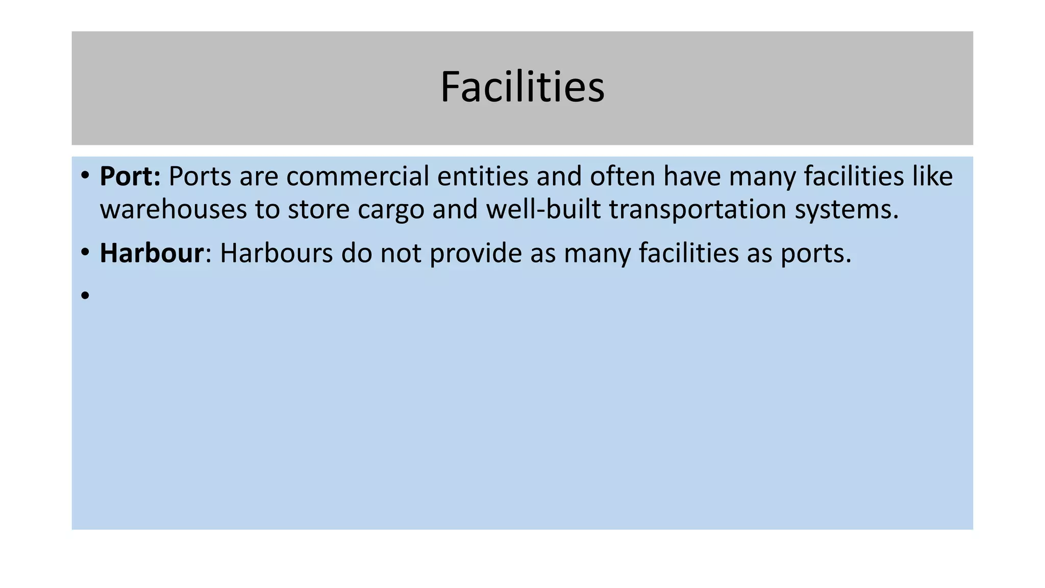 Role of Ports and Harbors in Indian Economy | PPTX