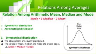 Measure of Central Tendency (Mean, Median, Mode and Quantiles) | PPTX