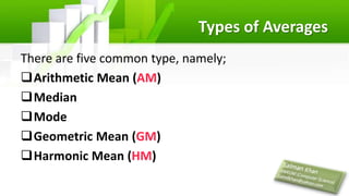 Measure of Central Tendency (Mean, Median, Mode and Quantiles) | PPTX