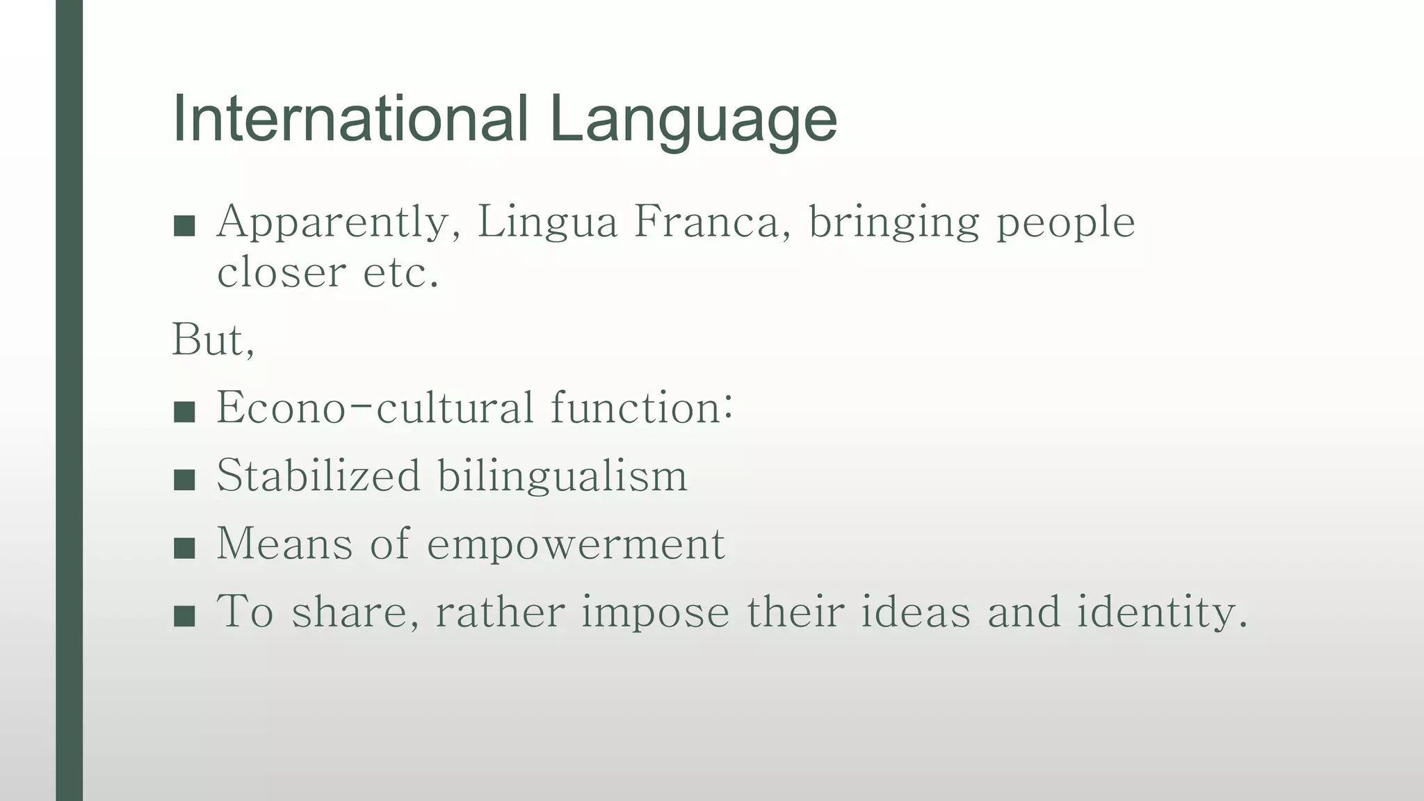 Language, Power, Identity & Global Politics | PPTX