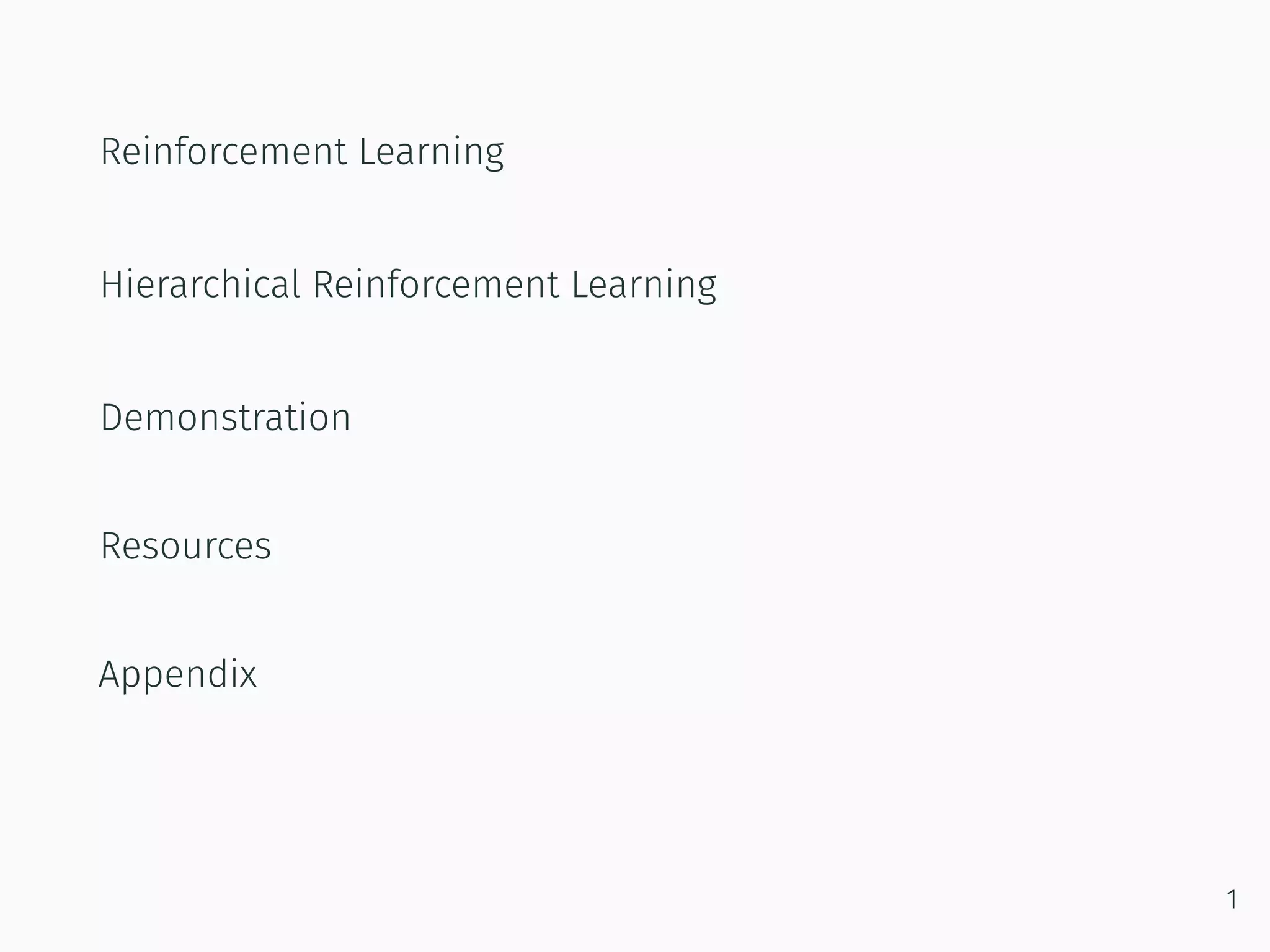 Hierarchical Reinforcement Learning with Option-Critic Architecture | PPT