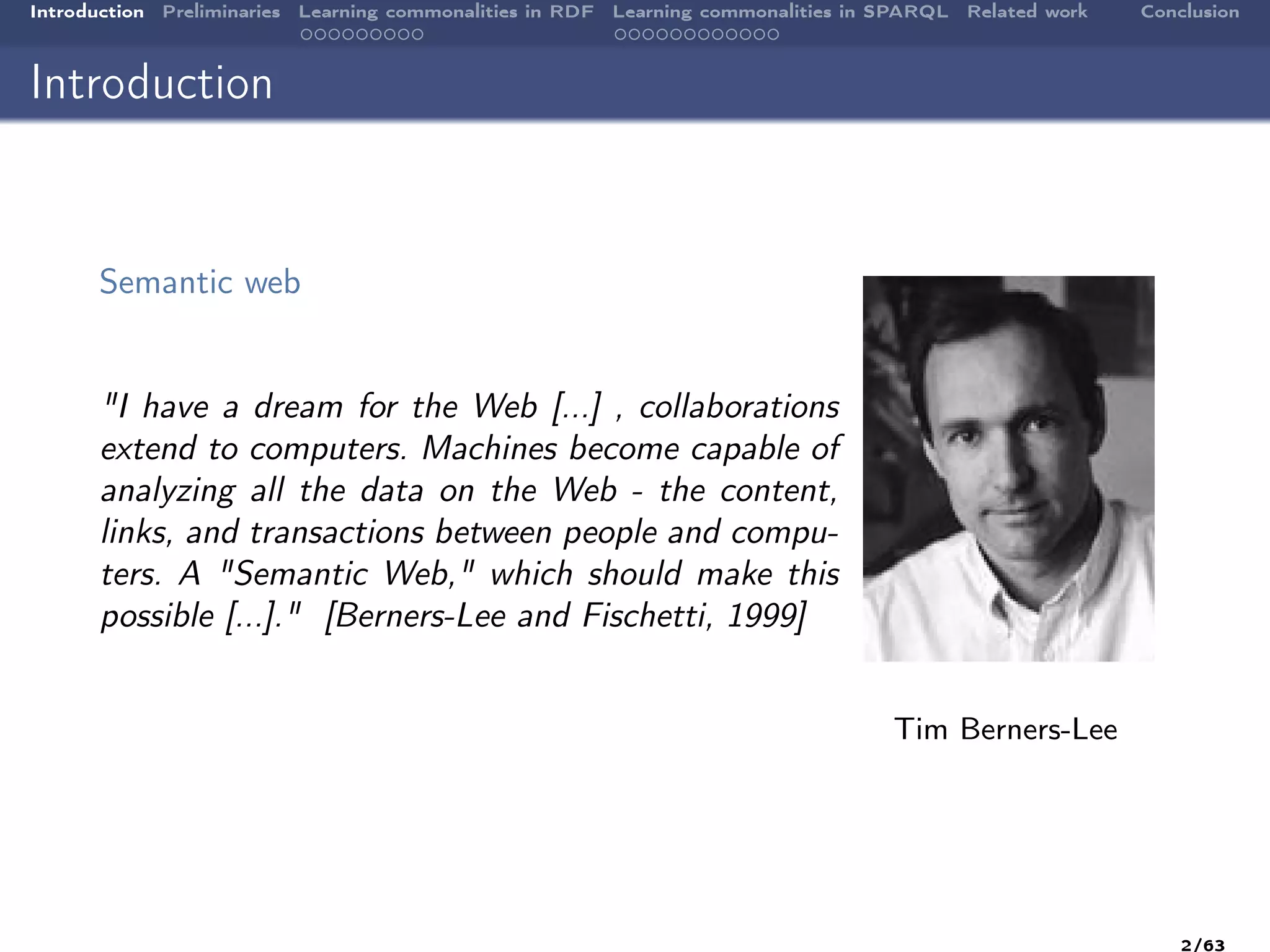 Learning Commonalities in RDF and SPARQL | PPT