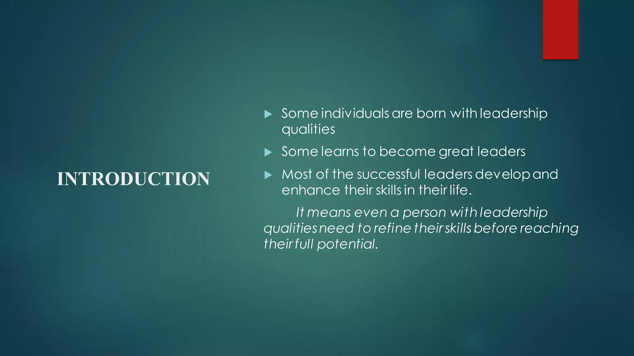 Leaders are born or created | PDF