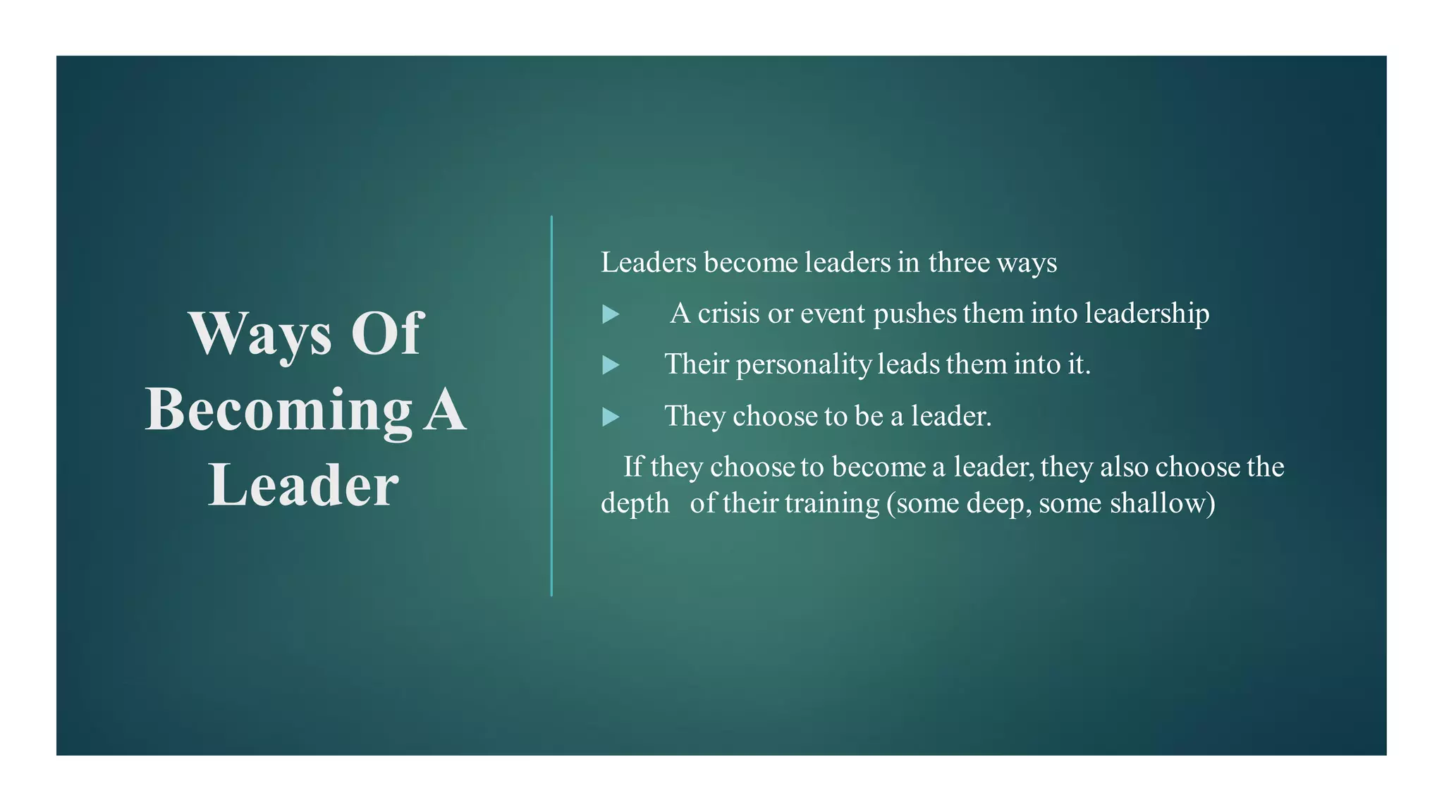 Leaders are born or created | PDF