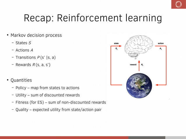 «Evolution strategies in reinforcement learning», Borys Tymchenko. | PPT