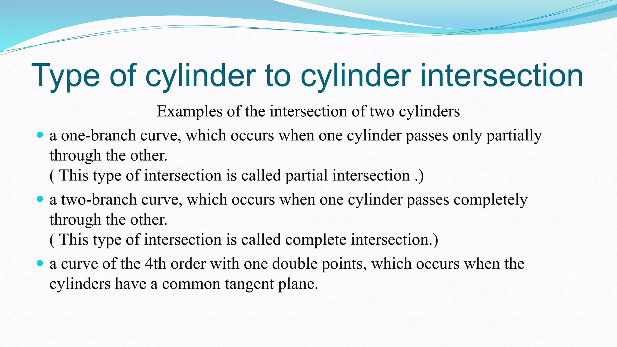 cylinder cylinder intersection | PPTX