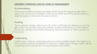 Conflict Management and conflict resolution techniques | PPTX