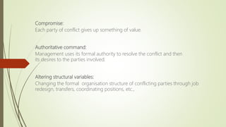 Conflict Management and conflict resolution techniques | PPTX