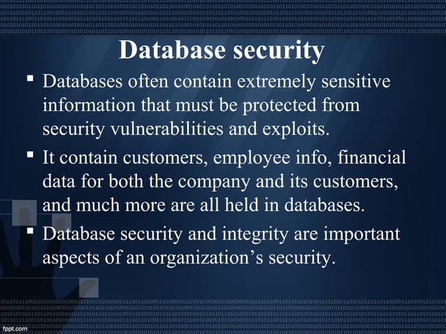 Database Security | PPT