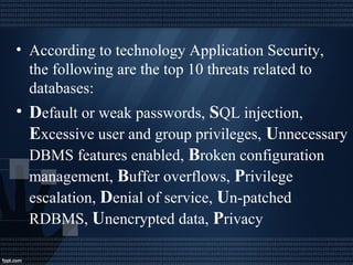 Database Security | PPT