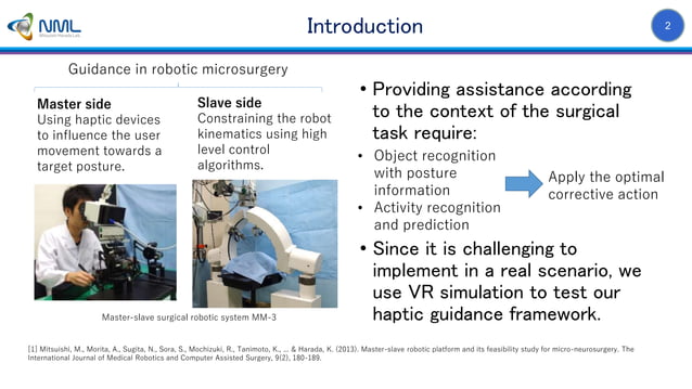Haptic assistance for robotic surgical simulation | PPT