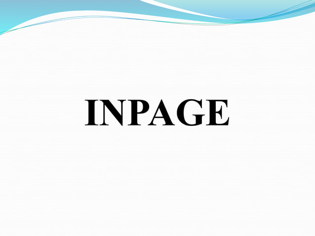 Inpage complete presentation | PPTX | Desktop Publishing | Computer ...