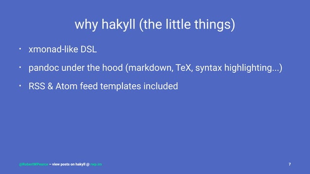hakyll – haskell static site generator | PPT