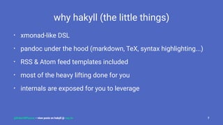 hakyll – haskell static site generator | PDF