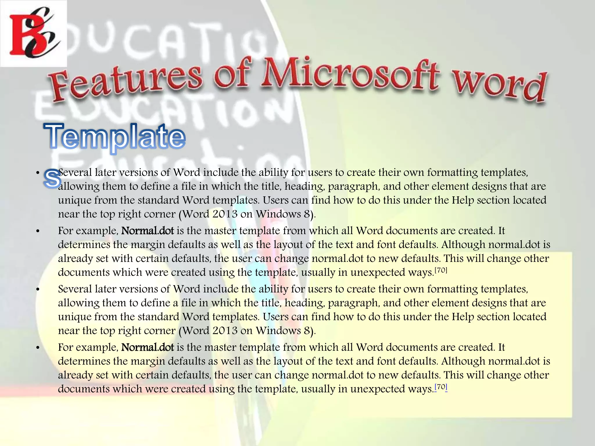 Presentation of Microsoft office | PPT